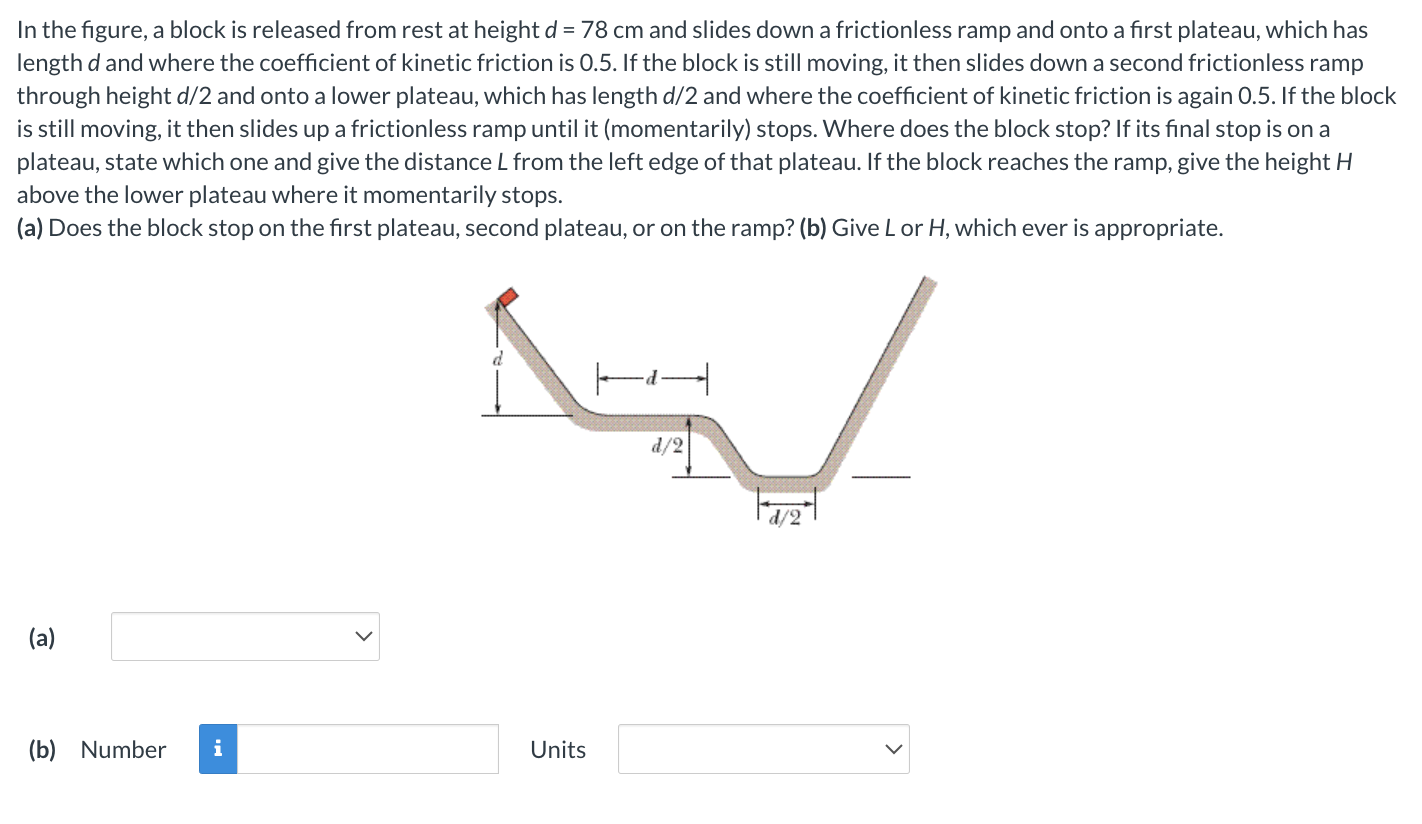 Solved In the figure, a block is released from rest at | Chegg.com