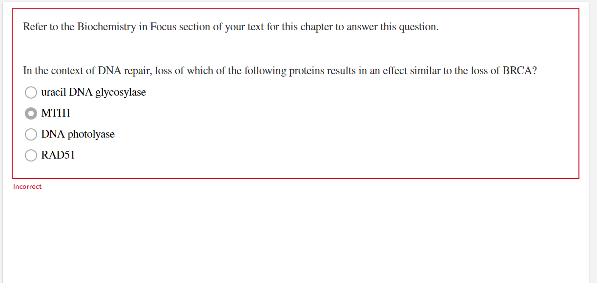 Solved Refer to the Biochemistry in Focus section of your | Chegg.com