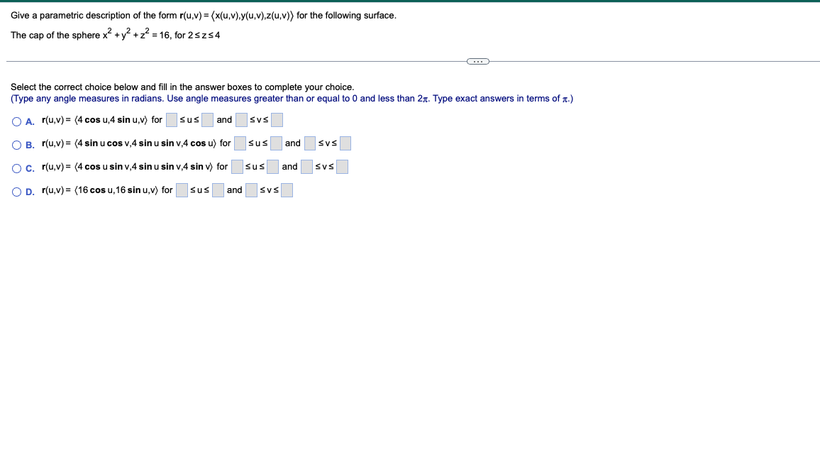 Solved Find a parametric description r(t) for the following | Chegg.com