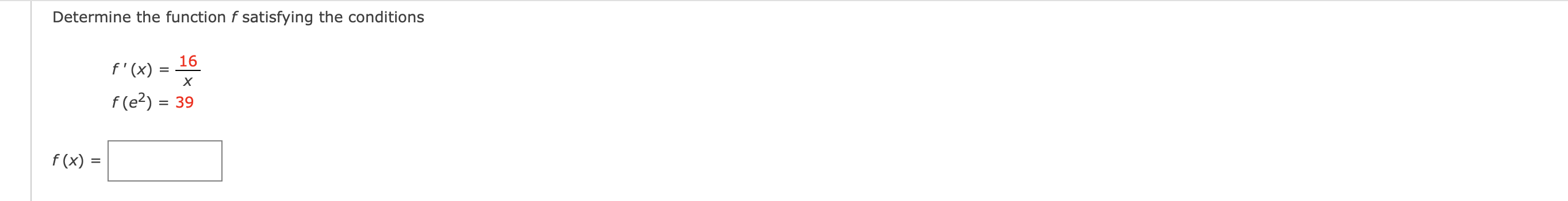 Solved Determine the function f satisfying the conditions 16 | Chegg.com