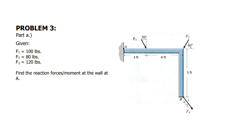 Solved PROBLEM 3: Part a.) Given: | Chegg.com