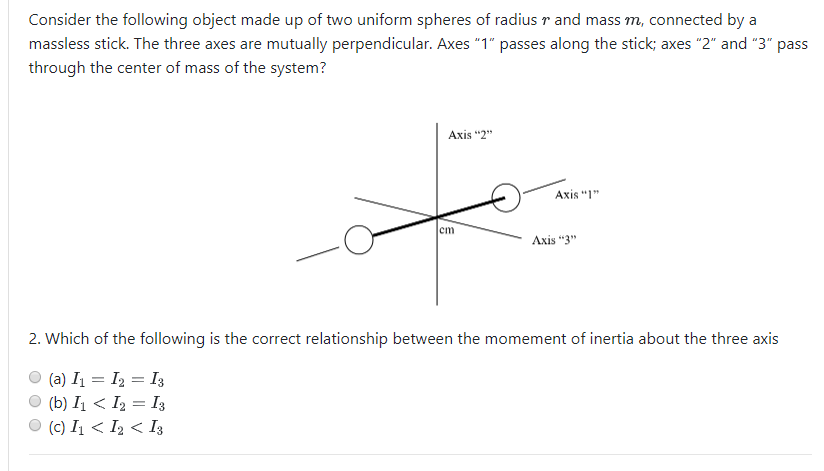 Solved Four identical point masses are held in a rigid | Chegg.com