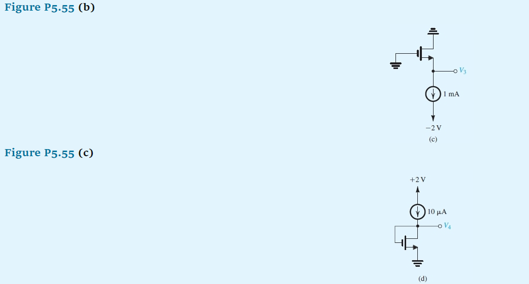 Solved 5.55 For each of the circuits in Fig. P5.55(a), (b), | Chegg.com