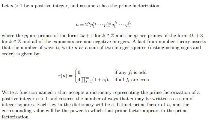 Solved Let n>1 be a positive integer, and assume n has the | Chegg.com