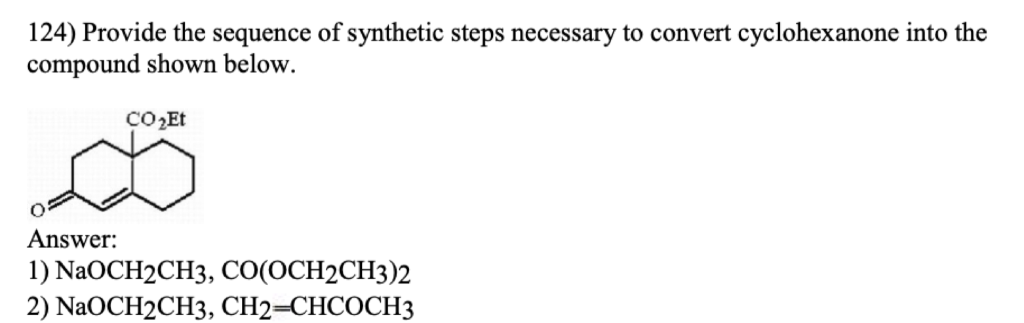 Solved 124) Provide the sequence of synthetic steps | Chegg.com