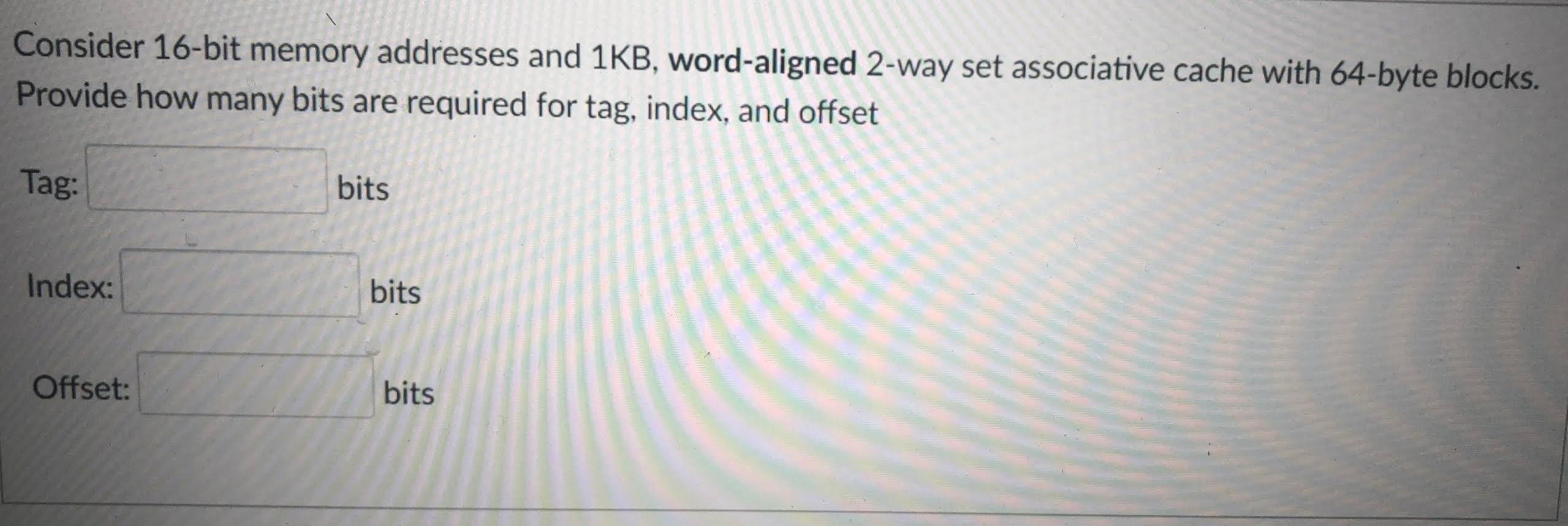 Solved Consider 16-bit memory addresses and 1KB, | Chegg.com