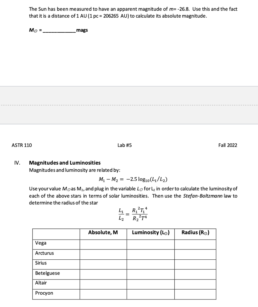 The Sun has been measured to have an apparent | Chegg.com