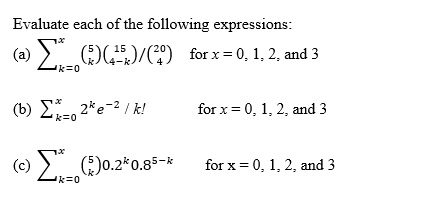 Solved Evaluate each of the following expressions: 15 (a) | Chegg.com