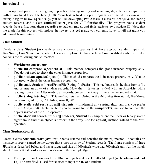 Solved Introduction: In this optional project, we are going | Chegg.com