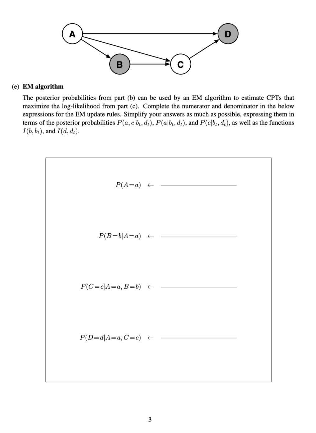 Solved (b) Posterior probability Consider the belief network | Chegg.com