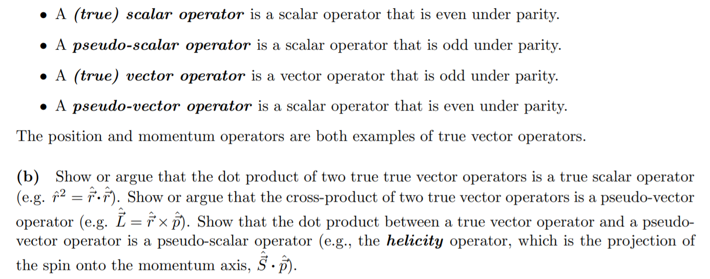 Solved • A (true) scalar operator is a scalar operator that | Chegg.com