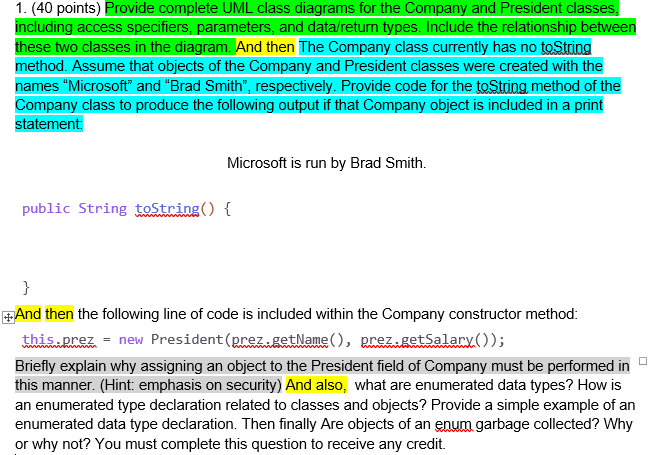 Solved Company.java public class Company { private | Chegg.com
