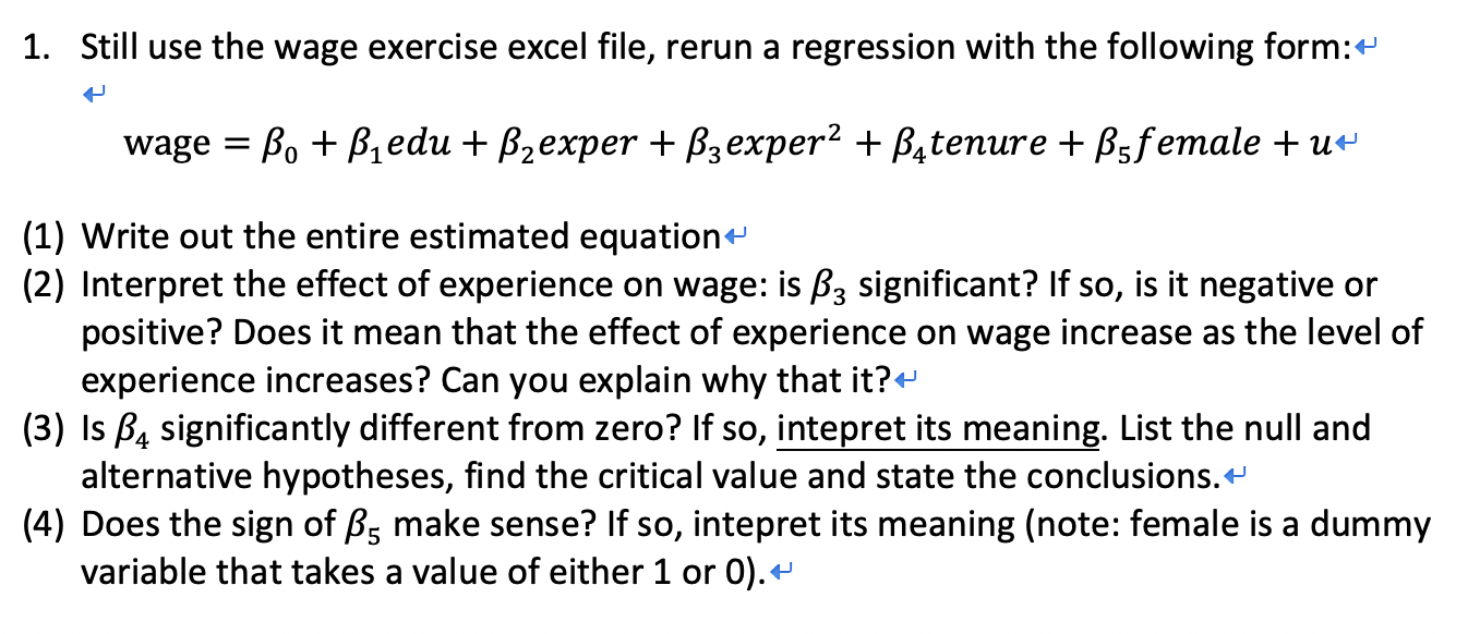 1 Still Use The Wage Exercise Excel File Rerun A