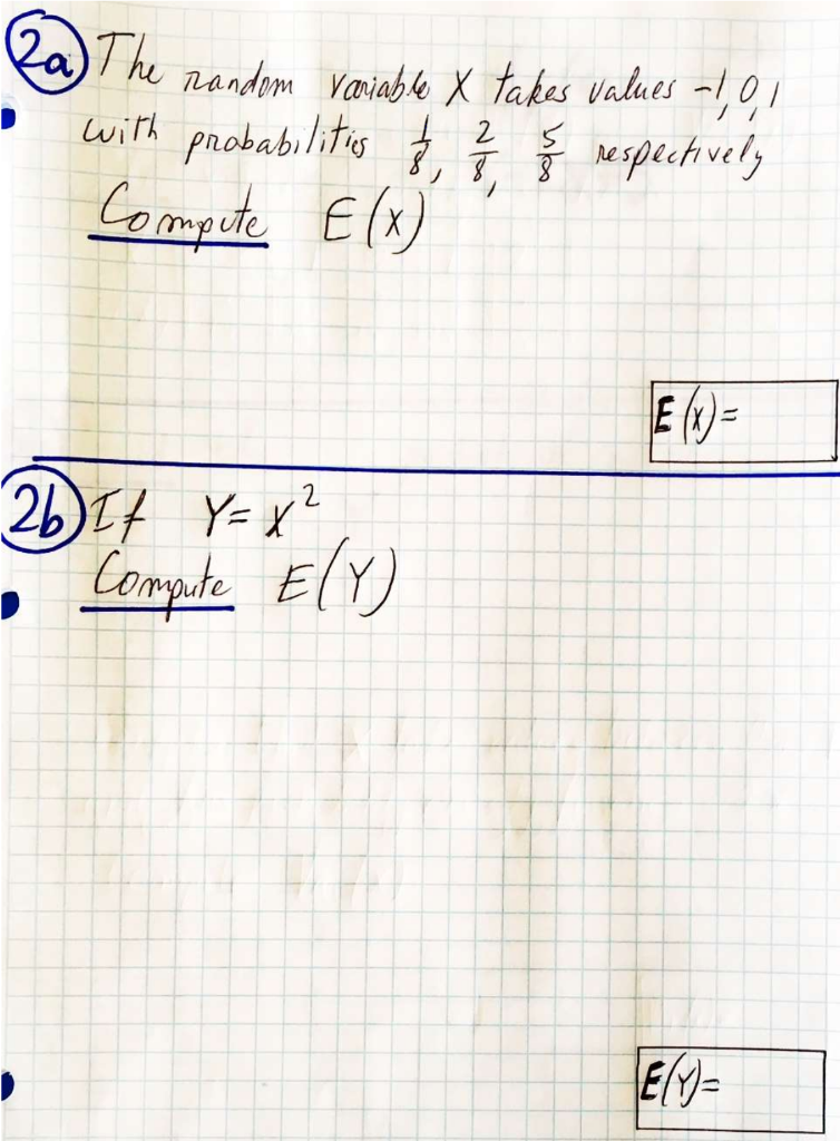 Solved Ra) The random Variable x takes values -1,0,1 with | Chegg.com