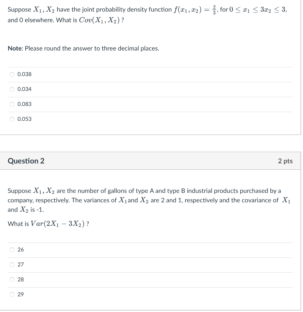 Solved Suppose X1,X2 have the joint probability density | Chegg.com