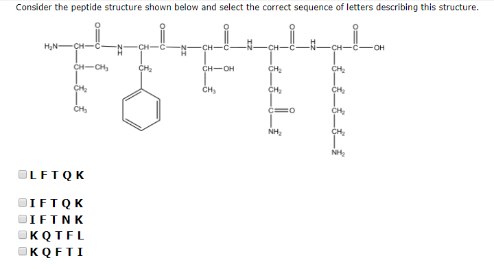 Solved Consider the peptide structure shown below and give | Chegg.com
