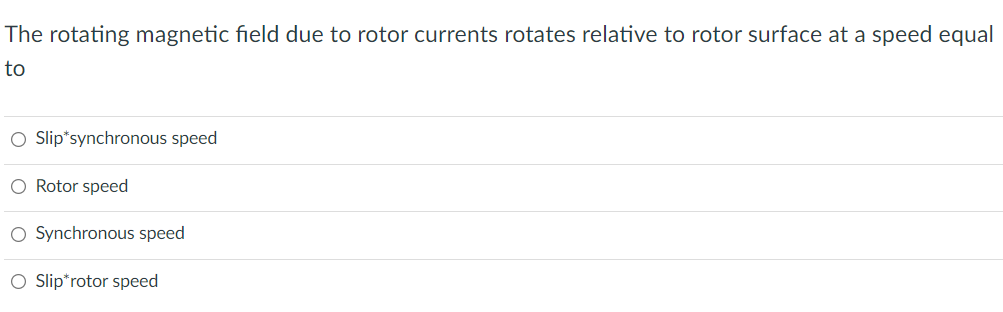 Solved The rotating magnetic field due to rotor currents | Chegg.com