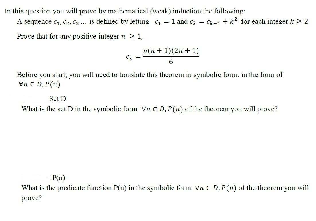 Solved In This Question You Will Prove By Mathematical 