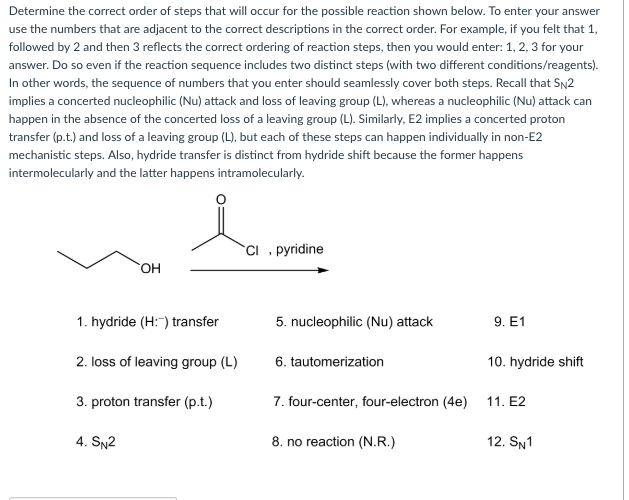 Solved Determine the correct order of steps that will occur | Chegg.com