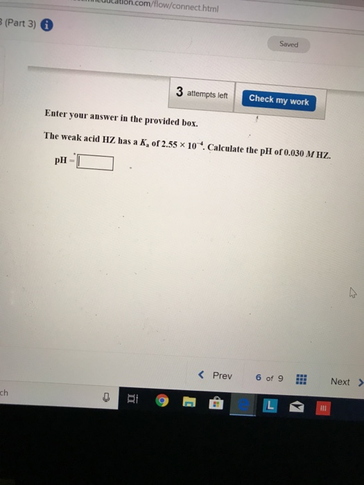 Solved tuulation.com/flow/connect.html (Part 3) 6 Saved 3 | Chegg.com