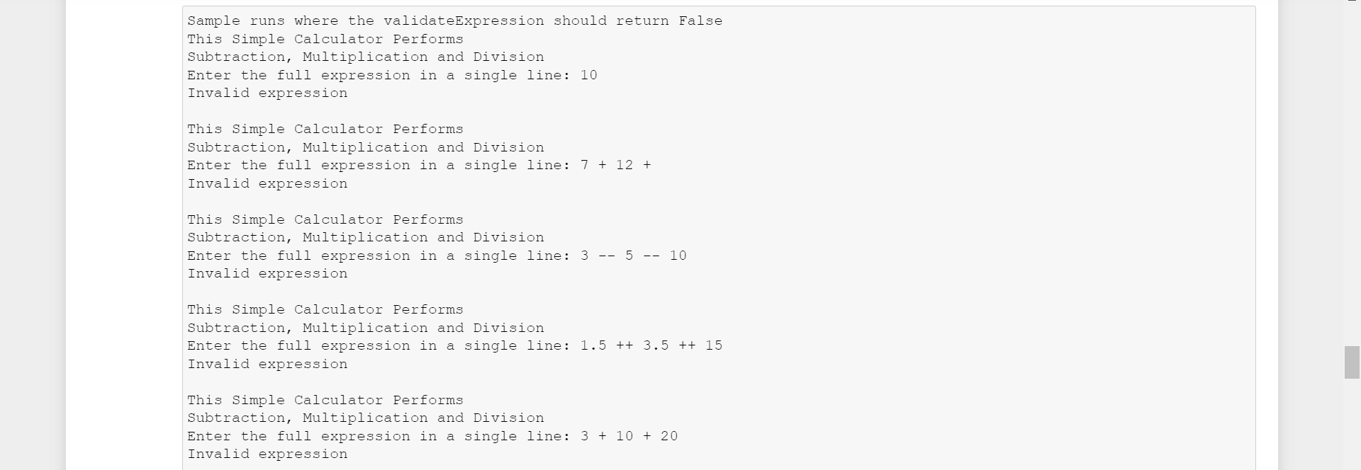 Solved Write a program that reads the expression as one line | Chegg.com