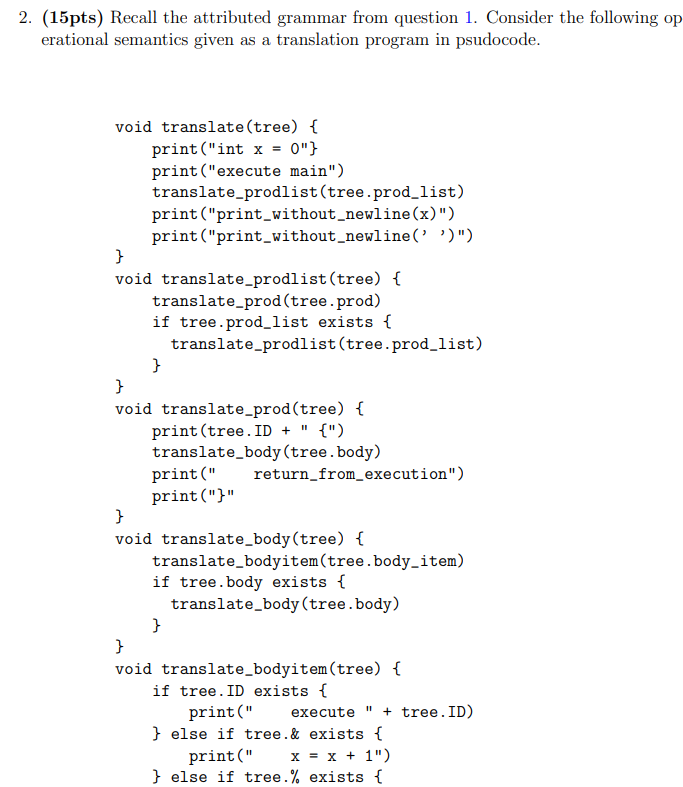 Solved For the following programs, what will be printed when | Chegg.com