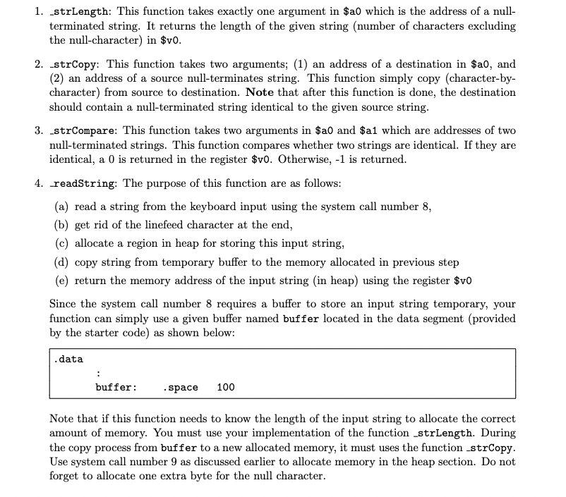 Solved Functions For this lab, you are going to implements | Chegg.com