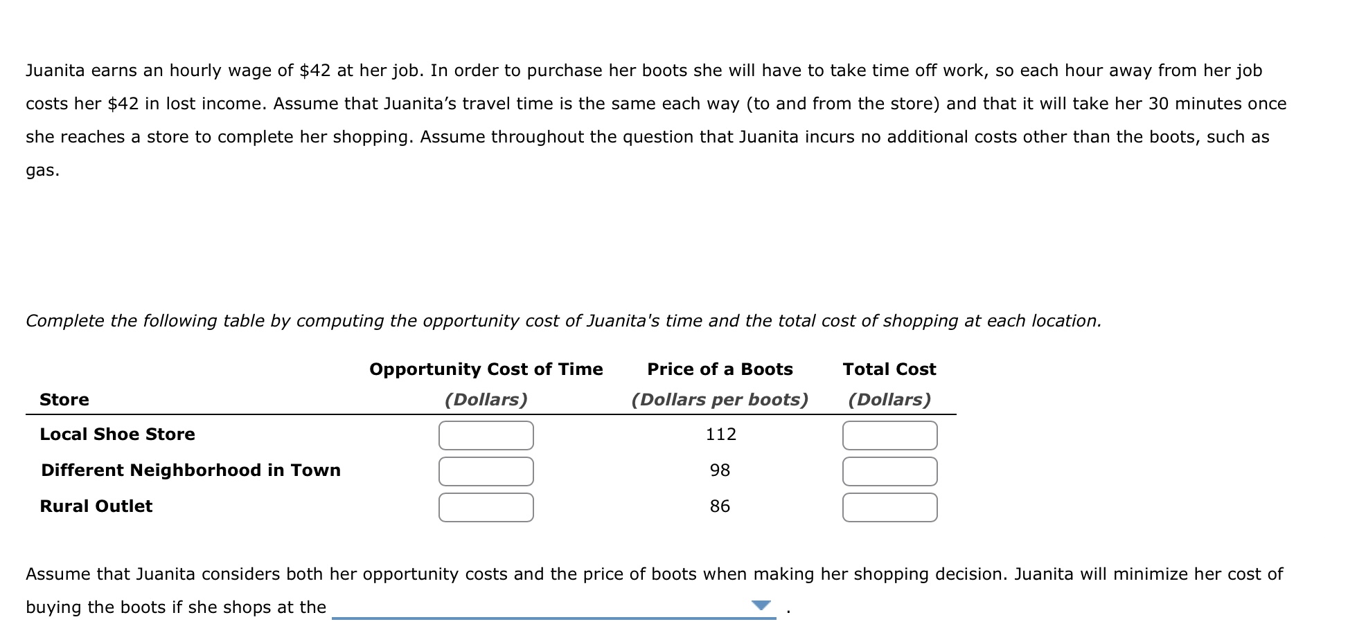 Solved 3. Determining opportunity cost Suppose that Juanita | Chegg.com Solved 3. Determining opportunity cost Suppose that Juanita | Chegg.com