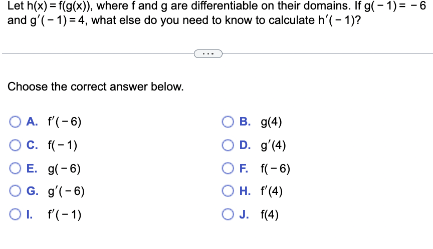 Solved Let h(x)=f(g(x) ), where f and g are differentiable | Chegg.com