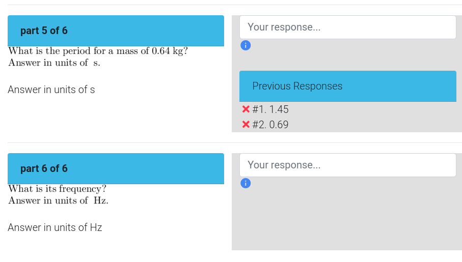 Solved 005 (part 1 of 6 ) 10.0 points A spring with a spring | Chegg.com