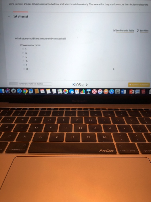 Solved Some elements are able to have an expanded valence | Chegg.com