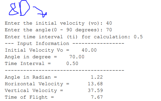 Solved Write a C program version of Project 5C - Projectile | Chegg.com