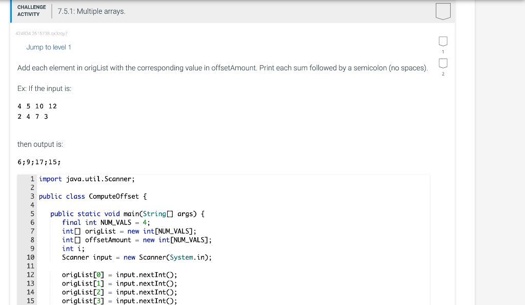 Solved Jump to level 1 Add each element in origList with the | Chegg.com