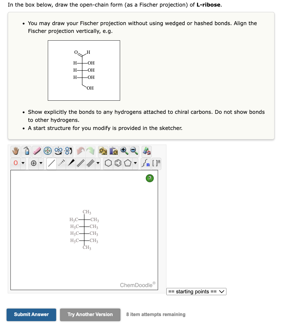 Solved - You may draw your Fischer projection without using | Chegg.com
