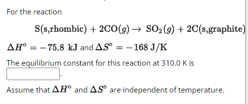 Solved For the reaction | Chegg.com