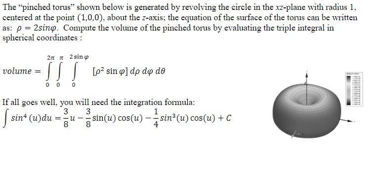Solved The "pinched torus" shown below is generated by | Chegg.com