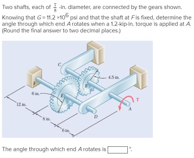 Solved Two shafts, each of -in. diameter, are connected by | Chegg.com