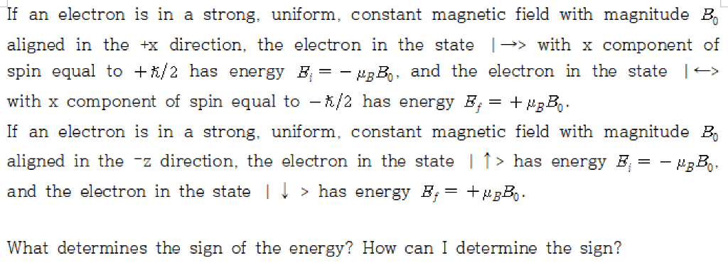 Solved If an electron is in a strong, uniform, constant | Chegg.com