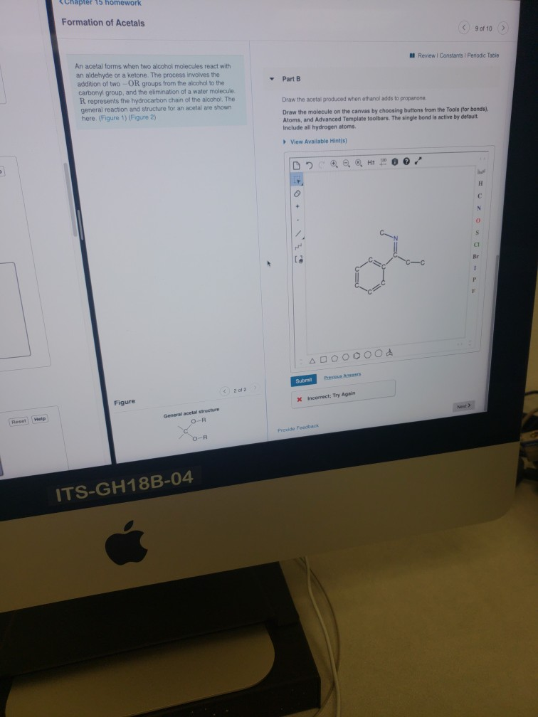 Solved Review Constants Periodic Table An acetal forms when | Chegg.com