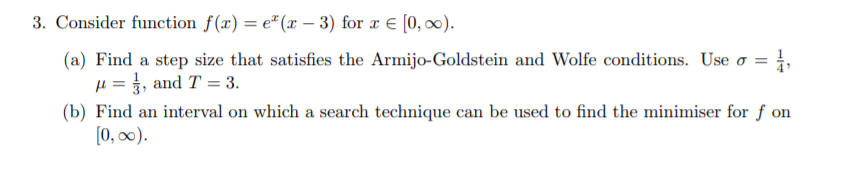 3 Consider Function F X E X 3 For X €