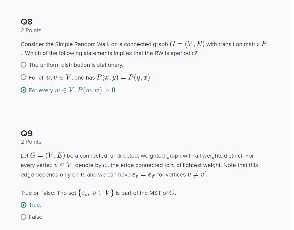 Solved 2 Points Consider the Simple Random Walk on a | Chegg.com