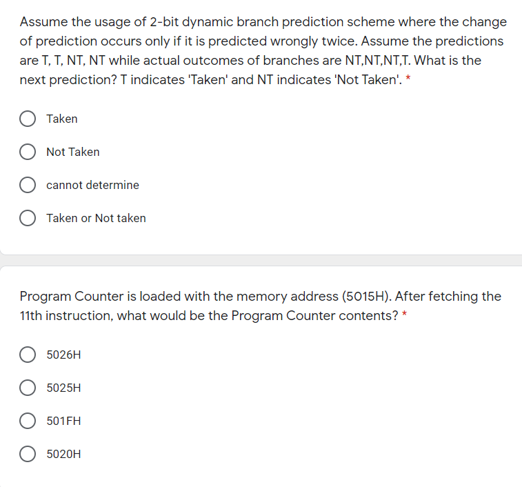 Solved Assume the usage of 2-bit dynamic branch prediction | Chegg.com