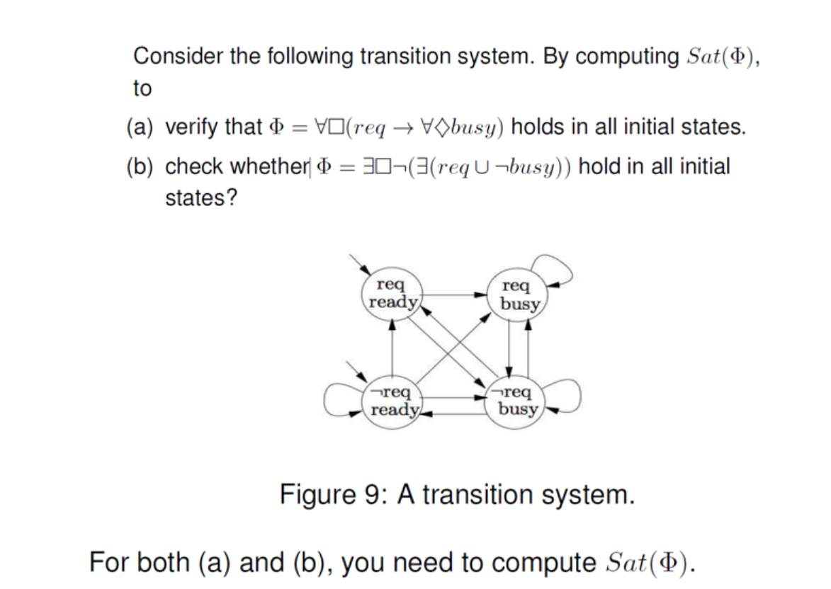 Consider the following transition system. By | Chegg.com