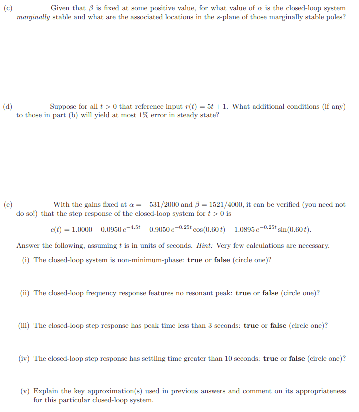 Solved The continuous-time, LTI unity-feedback system in | Chegg.com