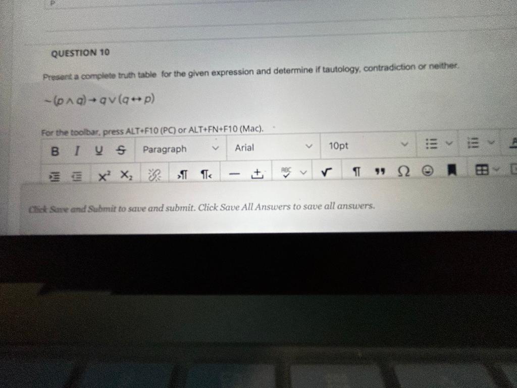 Solved Presert A Complete Truth Table For The Given 5865