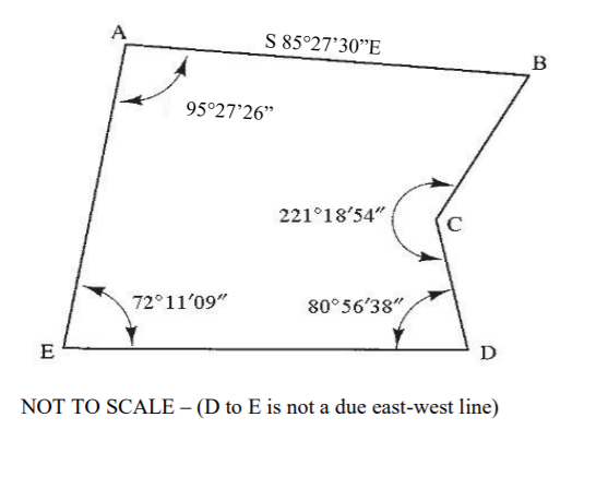 Solved For the following figure, calculate: - Azimuth(AB): - | Chegg.com