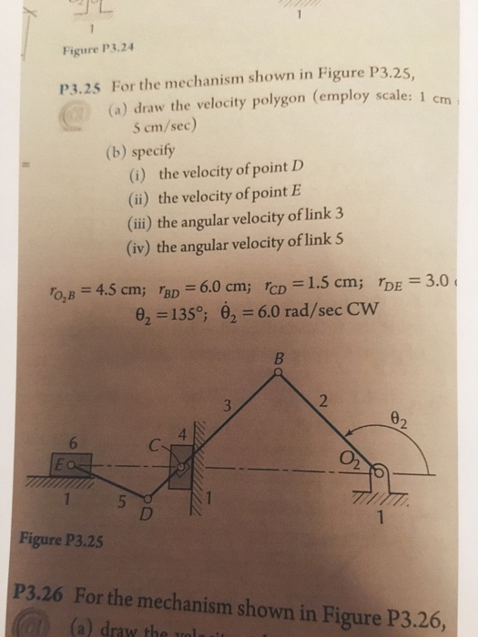 Solved For the mechanism shown in Figure P3 25, (a) draw the | Chegg.com
