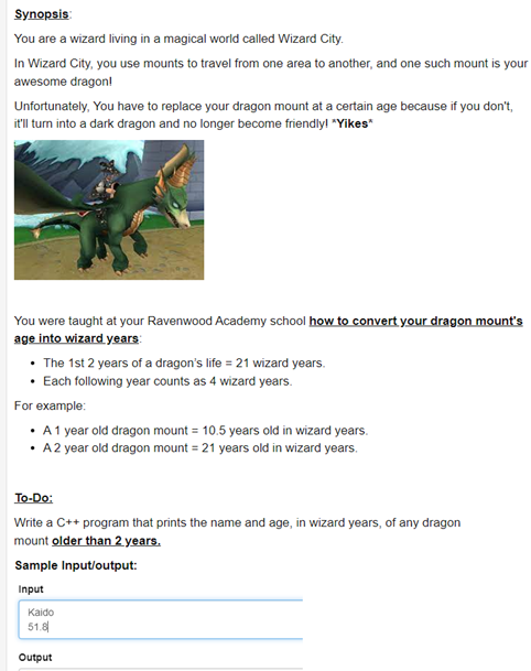 Solved Synopsis: You are a wizard living in a magical world | Chegg.com