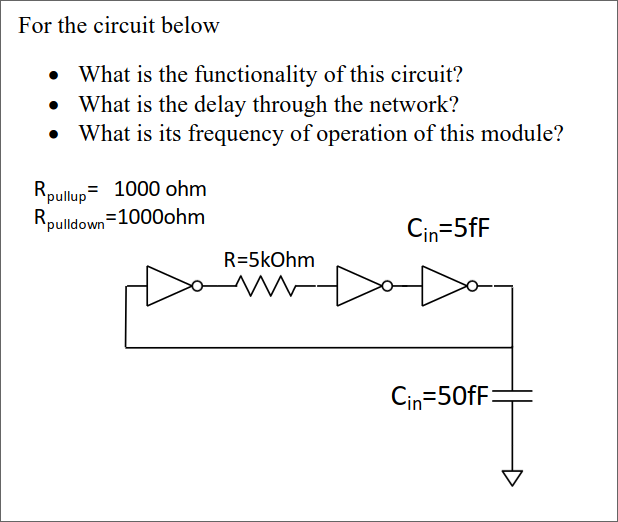 Solved For the circuit below - What is the functionality of | Chegg.com