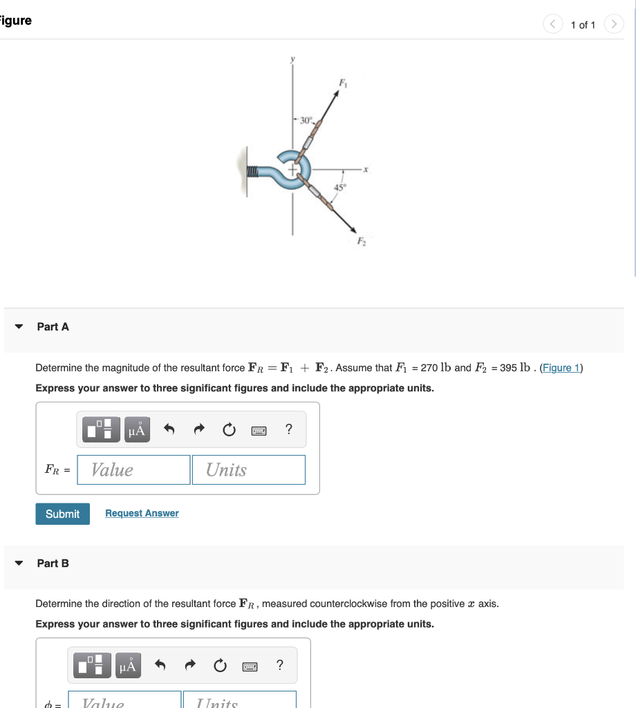 Solved Determine the magnitude of the resultant force | Chegg.com
